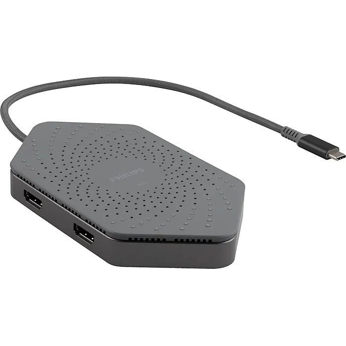 Philips Elite Plus USB-C Docking Station w/ Qi Charging, 2x USB 3.0 po ...