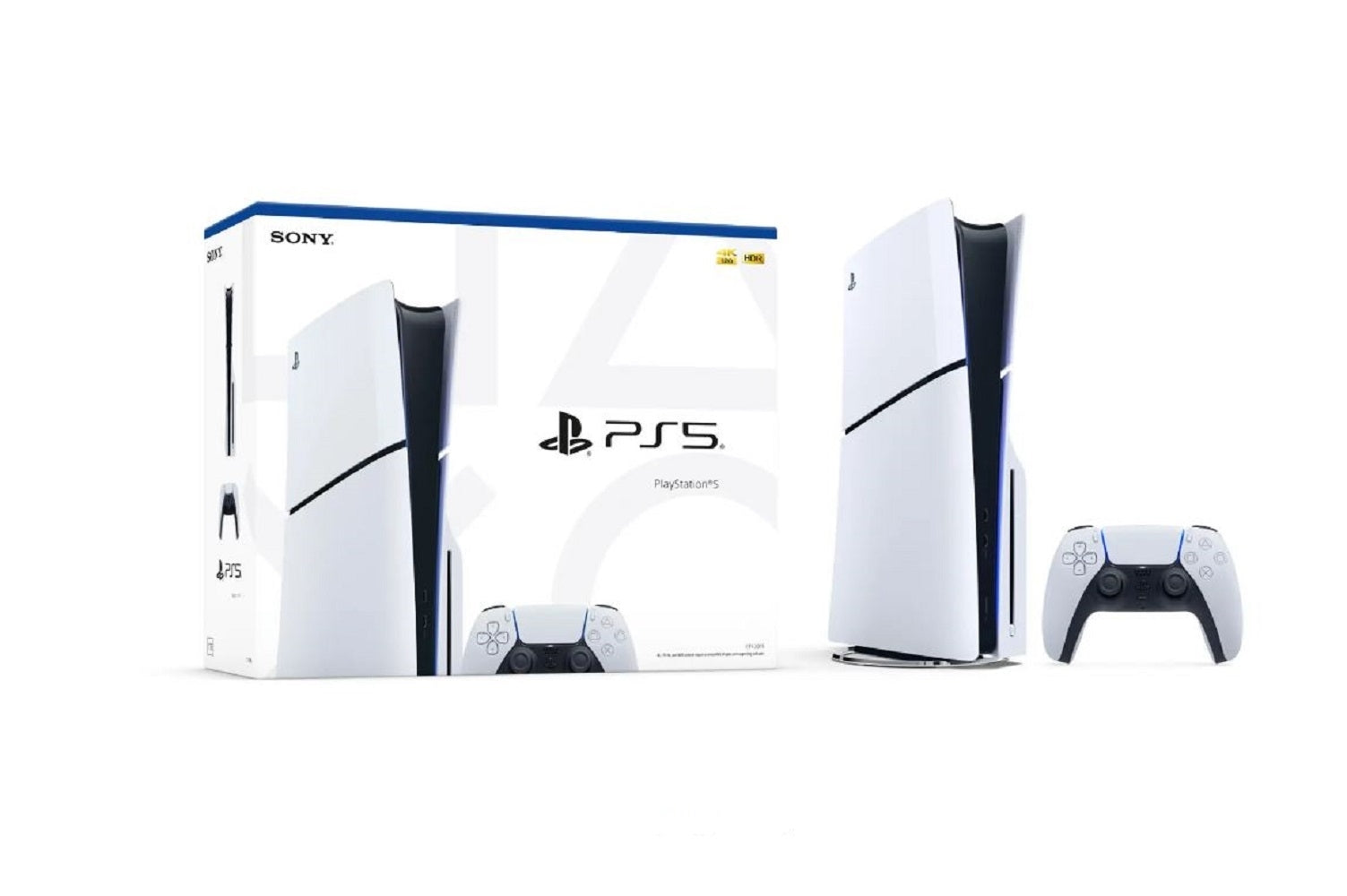 Sony PlayStation 5 Slim Console, 1TB SSD, White/Black 1000039671 ...